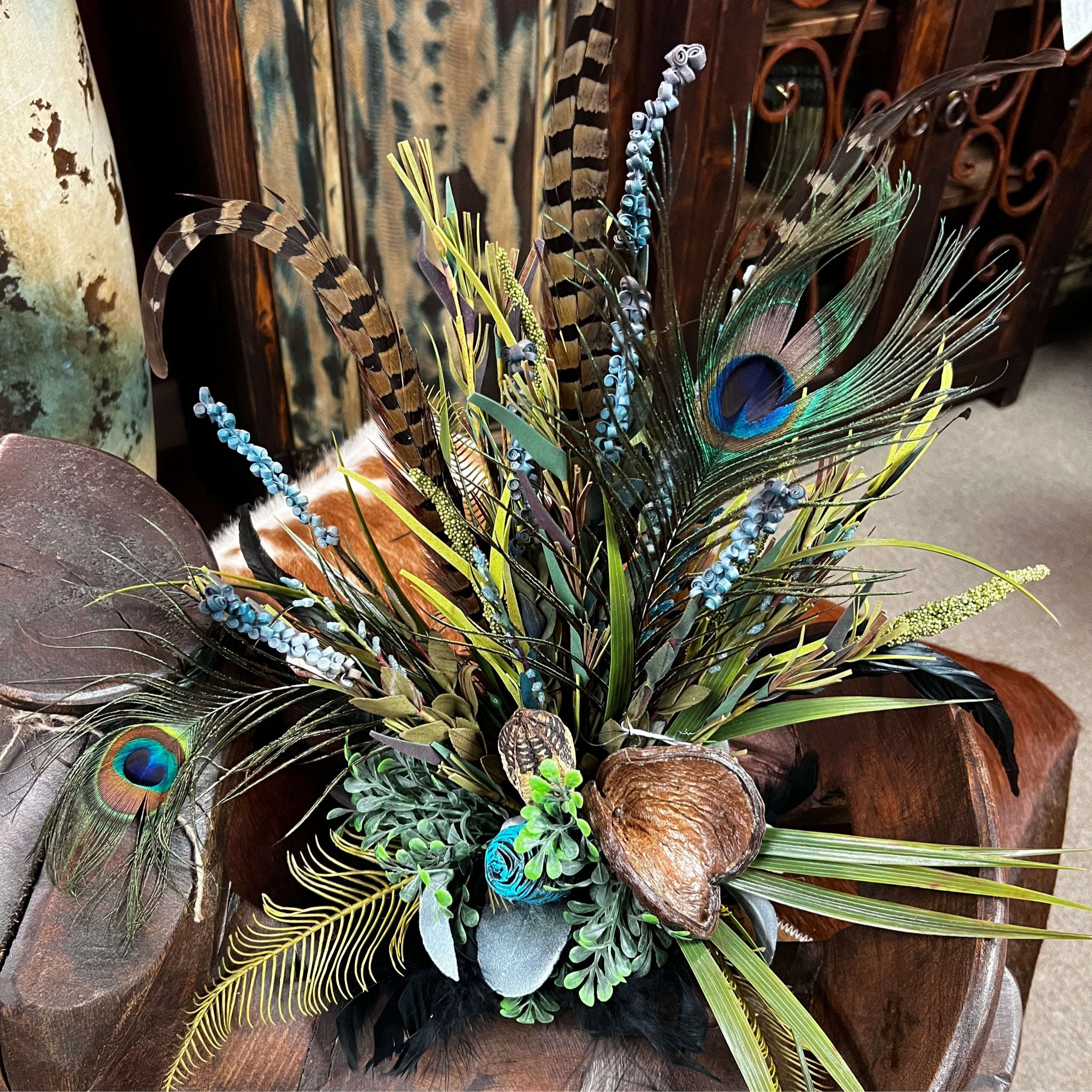 Turquoise Floral Topper One-Sided | Agave Ranch
