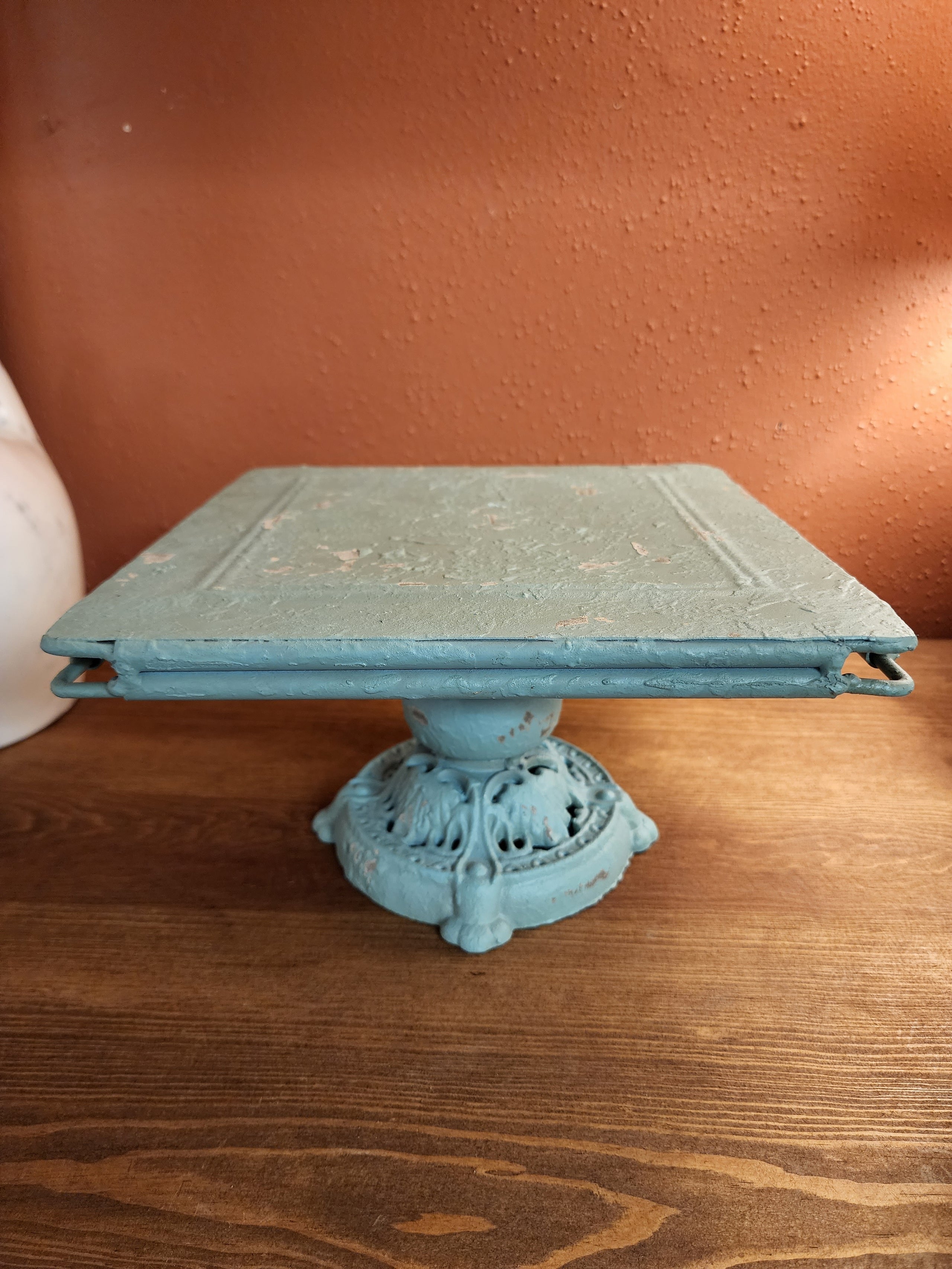 Rustic Light Teal Square Riser | Agave Ranch